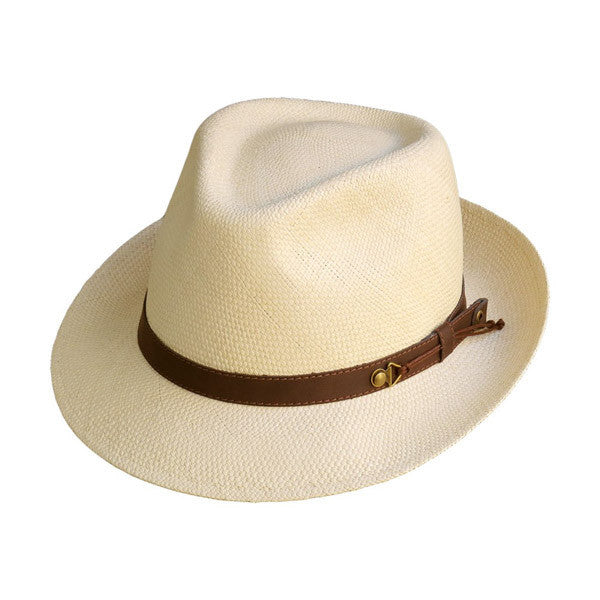 Austral Hats | Beige Panama Hat with Brown Band | Hats Unlimited