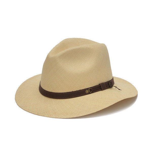 Austral Hats | Beige Wide Brim Panama Hat with Brown Band | Hats Unlimited