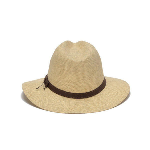 Austral Hats | Beige Wide Brim Panama Hat with Brown Band | Hats Unlimited