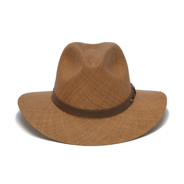 Austral Hats | Light Brown Panama Hat with Brown Leather Band | Hats ...