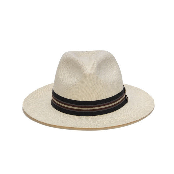Austral Hats | White Panama Hat with Tri-Tone Stripe | Hats Unlimited