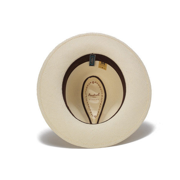 Austral Hats | White Panama Hat with Striped Black and Grey Band | Hats ...