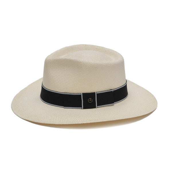 Austral Hats | White Panama Hat with Flat Bow and Grey Band | Hats ...