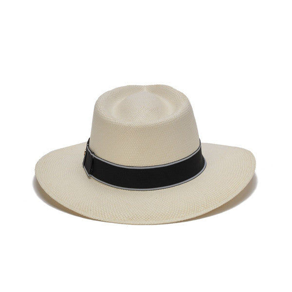 Austral Hats | White Panama Hat with Flat Bow and Grey Band | Hats ...