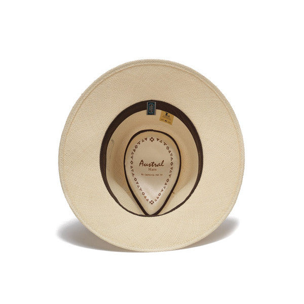 Austral Hats | White Panama Hat with Black, Brown and White Stripes ...