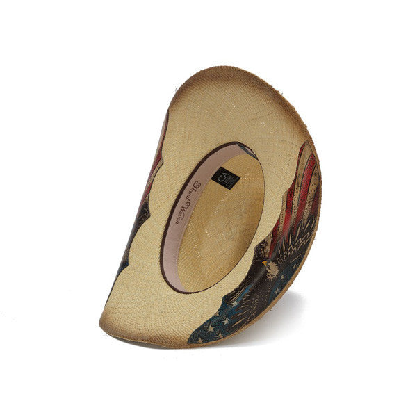 Stampede Hats | Flying Eagle Brim USA Flag Cowboy Hat | Hats Unlimited