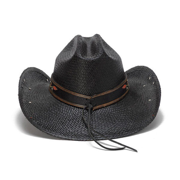 Black Cowboy Hat with Red Hibiscus Flower | Stampede Hats – Hats Unlimited