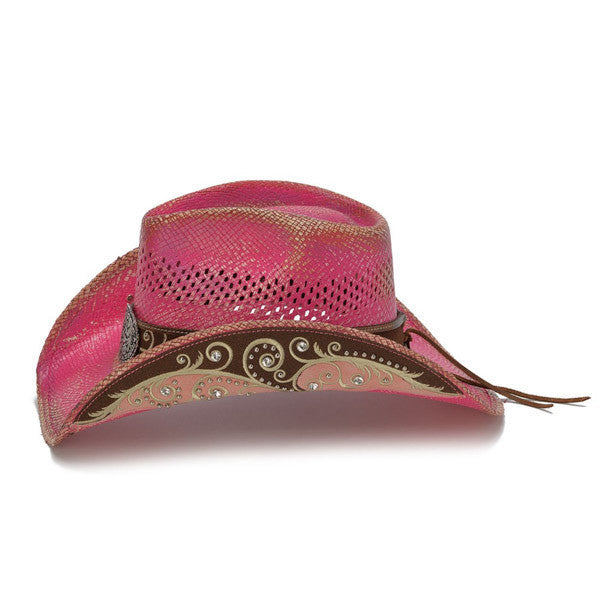 Stampede Hats | Pink Flower Filigree Cowboy Hat | Hats Unlimited