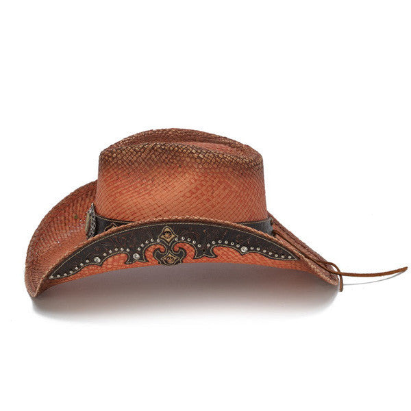 Stampede Hats | Orange Rhinestone Cowboy Hat | Hats Unlimited