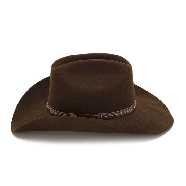Stampede Hats | 100X Wool Felt Brown Cowboy Hat with Studded Leather ...