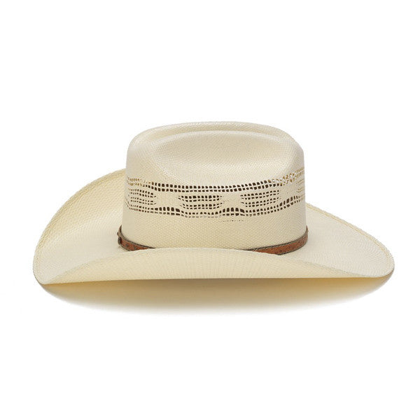 Stampede Hats | 50X Bangora Straw Western Hat with Studded Leather Trim ...