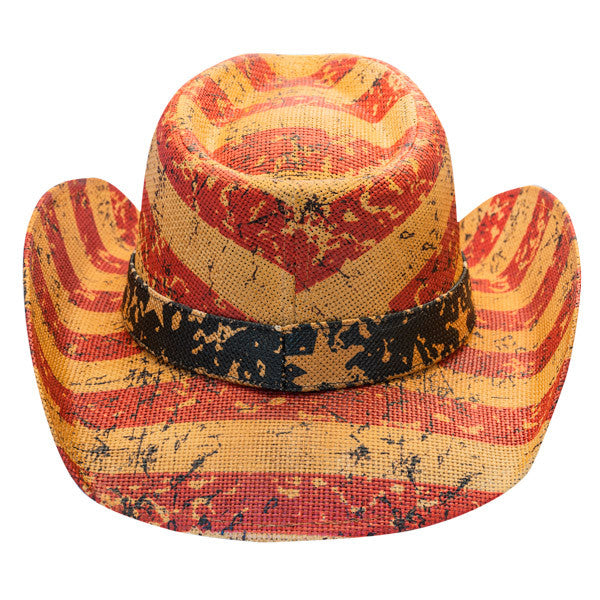 Liberty American Flag Straw Cowboy Hat | Hats Unlimited
