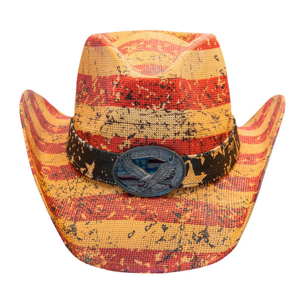 Liberty American Flag Straw Cowboy Hat | Hats Unlimited