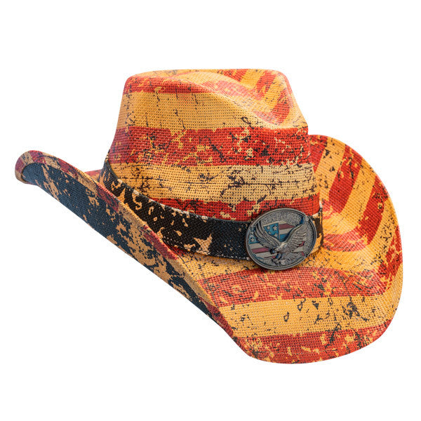Liberty American Flag Straw Cowboy Hat | Hats Unlimited
