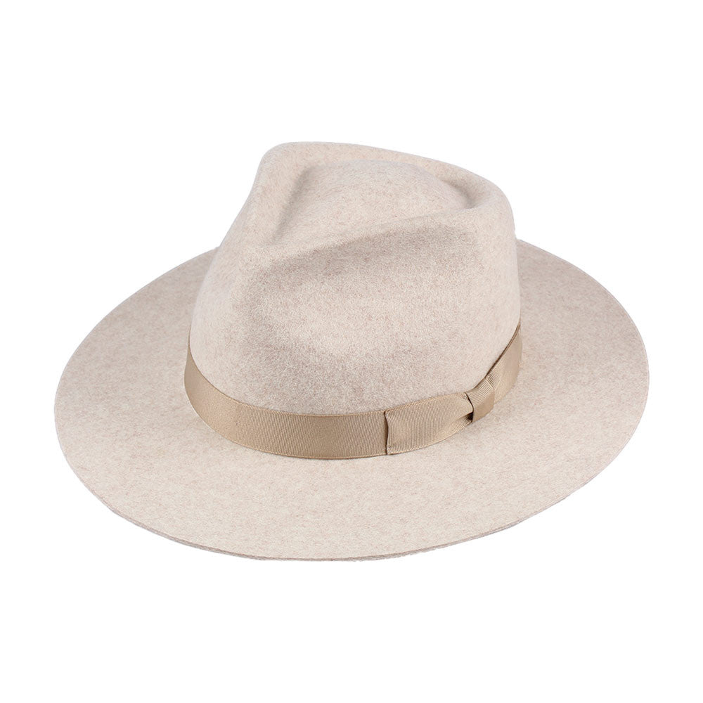 Jeanne Simmons | Wool Felt Flat Brim Fedora | Hats Unlimited