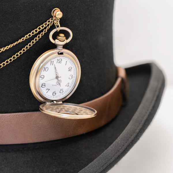 Kenny K | The Time Traveler Steam Punk Wool Felt Top Hat | Hats Unlimited