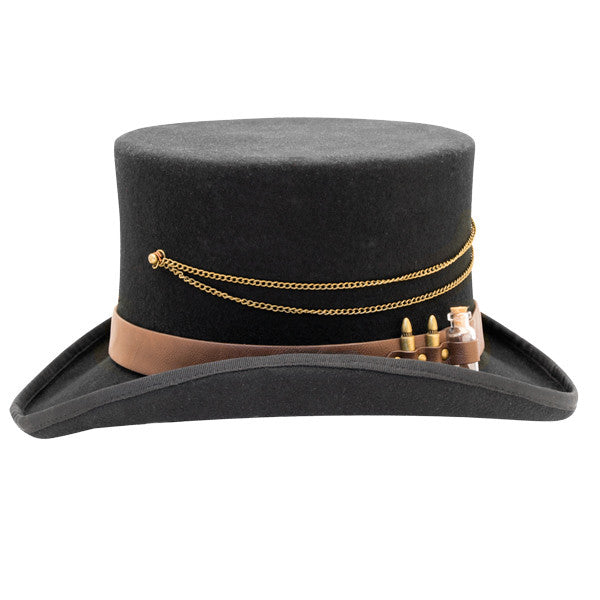 Kenny K | The Time Traveler Steam Punk Wool Felt Top Hat | Hats Unlimited