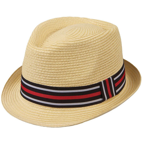 Kenny K | Two Tone Band Toyo Fedora Hat | Hats Unlimited