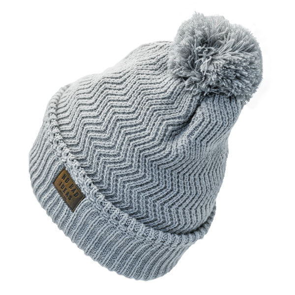No Bad Ideas | Redford Beanie Puff Ball Hat w/ Leather Patch | Hats ...