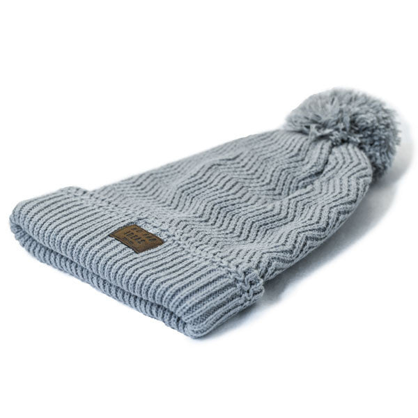 No Bad Ideas | Redford Beanie Puff Ball Hat w/ Leather Patch | Hats ...