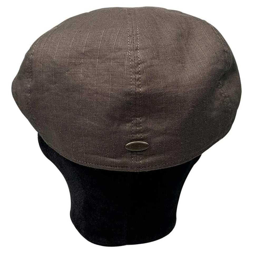 Saint Martin | Linen Pinstripe Driver Cap | Hats Unlimited