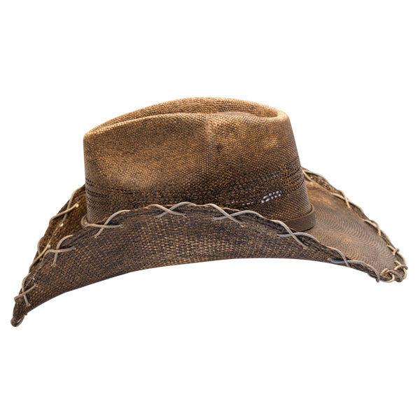 Stampede Hats | Black Stained Cowboy Hat with Chain Hat Band | Hats ...
