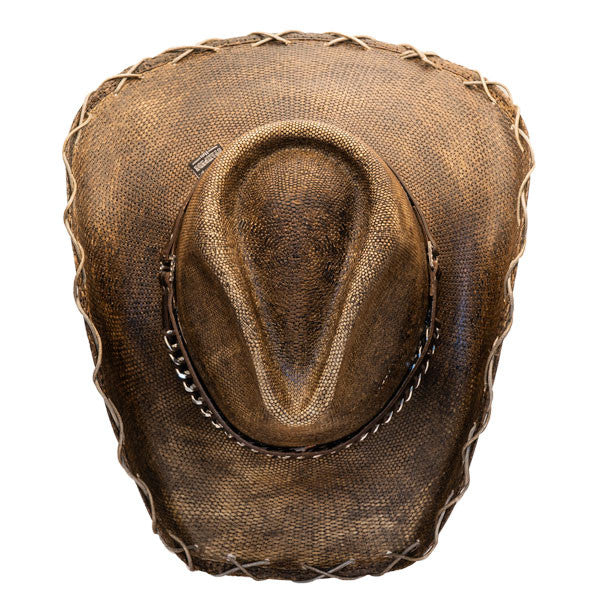 Stampede Hats | Black Stained Cowboy Hat with Chain Hat Band | Hats ...