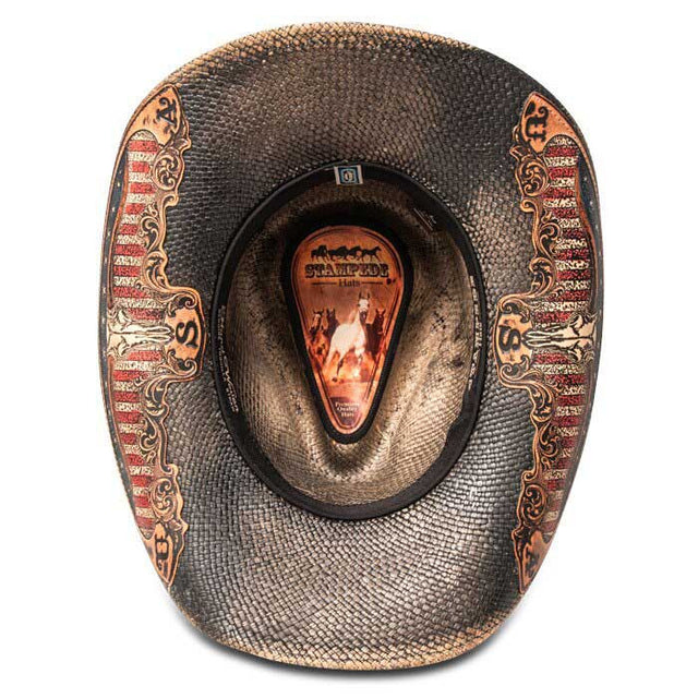 Stampede Hats | Vintage Black Star USA Panama Straw Cowboy Hat | Hats Unlimited
