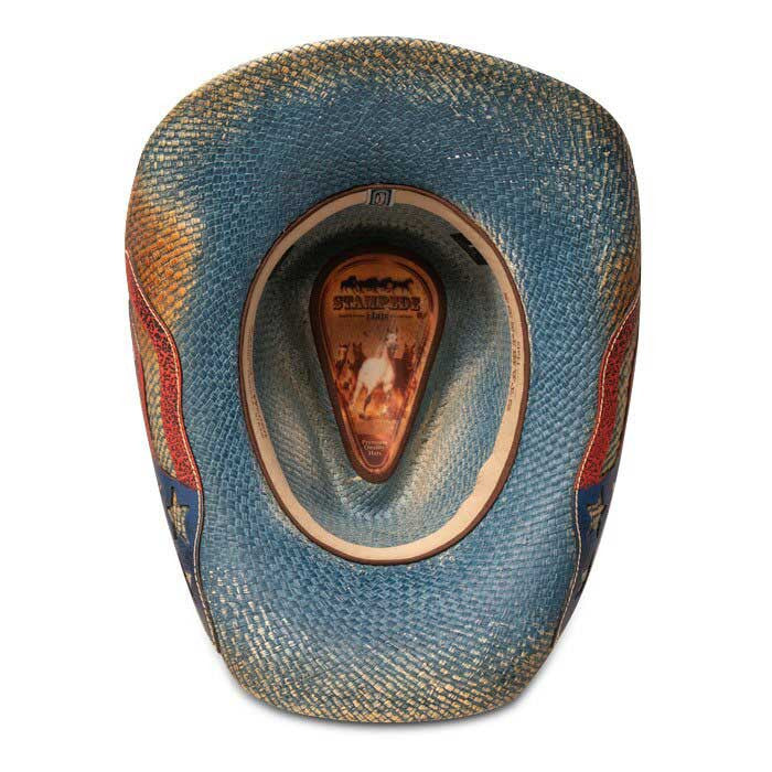 Stampede Hats | Vintage Blue Star American Flag Cowboy Hat | Hats Unlimited