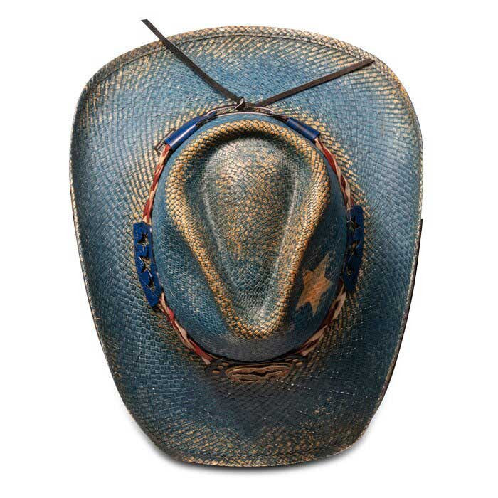 Stampede Hats | Vintage Blue Star American Flag Cowboy Hat | Hats Unlimited