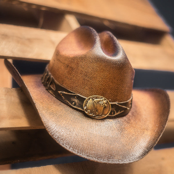 Stampede Hats | Studded Brown Stallion Cowboy Hat | Hats Unlimited