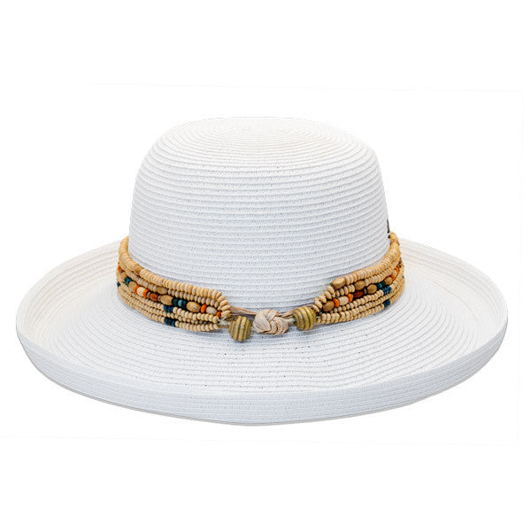 Sun 'N' Sand | Braided Up-Brim Beaded Hat | Hats Unlimited